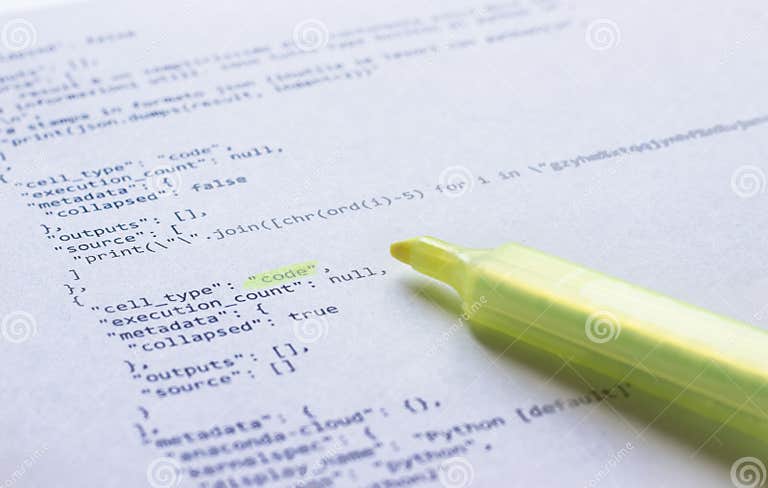 Programming Language Python on Paper Stock Photo - Image of ...
