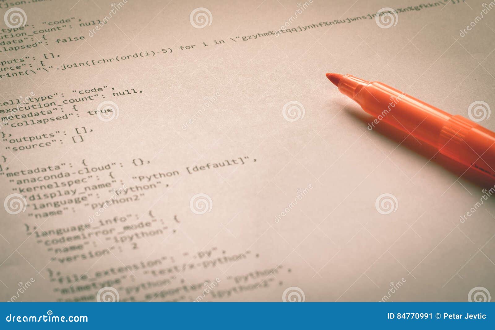 Programming Language Python On Paper Stock Image Image Of Python Printed 84770991 1719