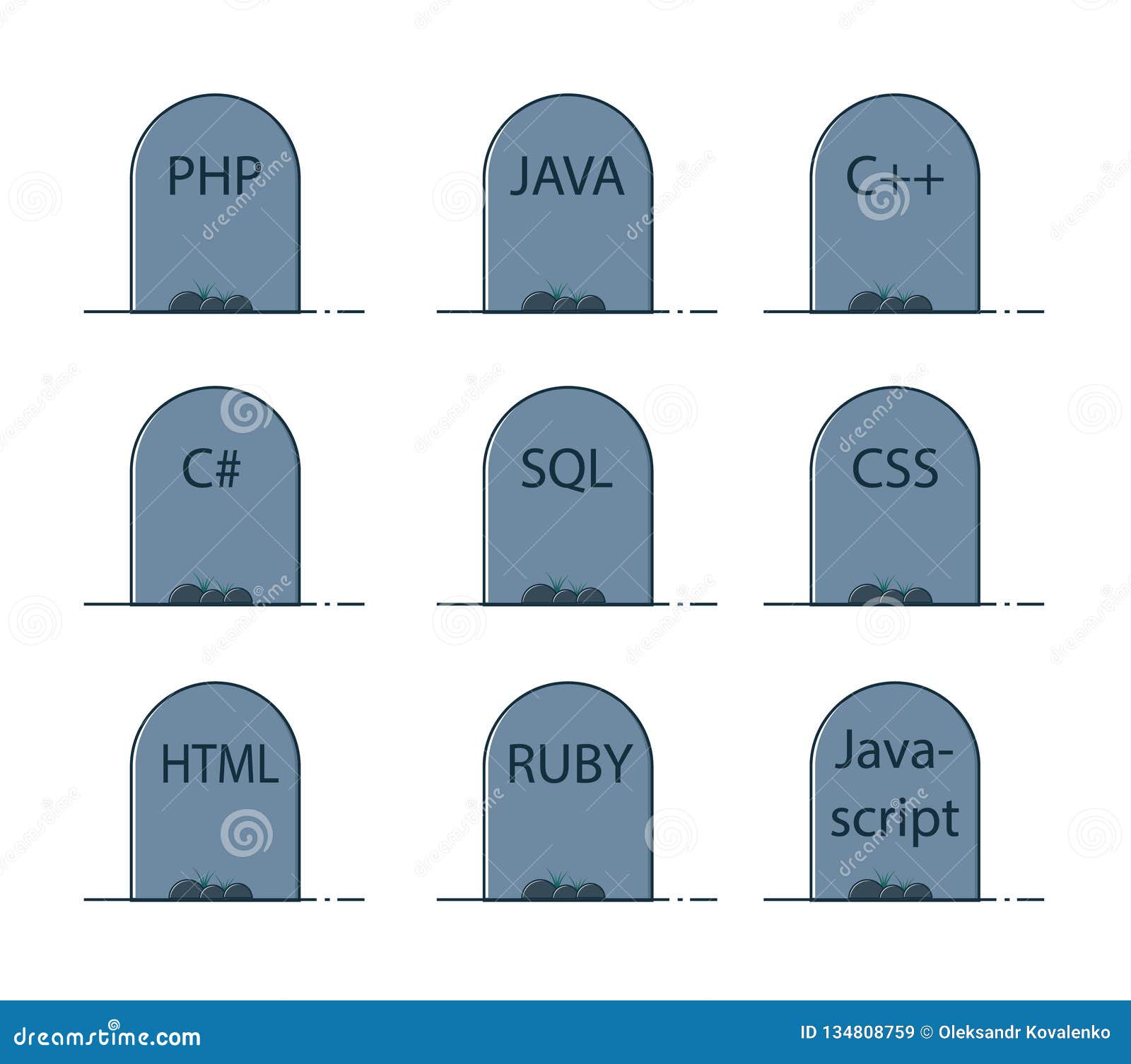 Programming Languages Flat Line Icons Set. Html Code, Php, Java ... Programming Languages Flat Line Icons Set. Html Code, Php, Java ...
