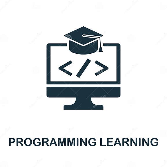 Programming Learning Icon. Creative Element Design from Programmer Icons Collection Stock Vector ...