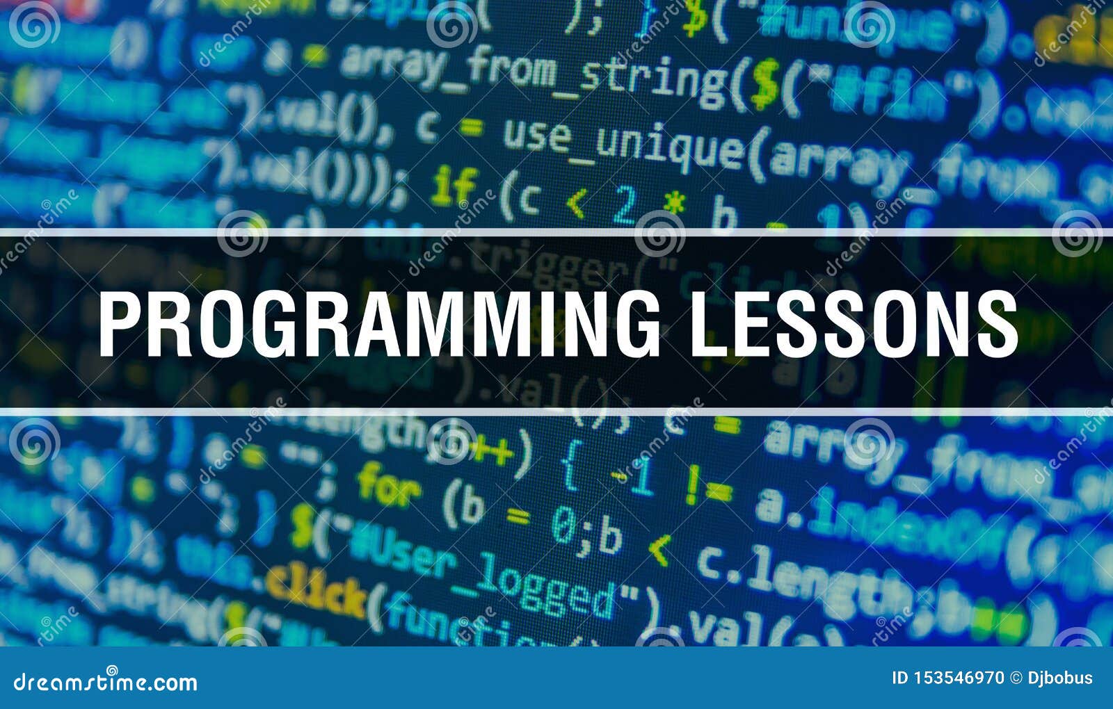 Programming Lessons Concept Illustration Using Code for Developing Programs and App. Programming ...