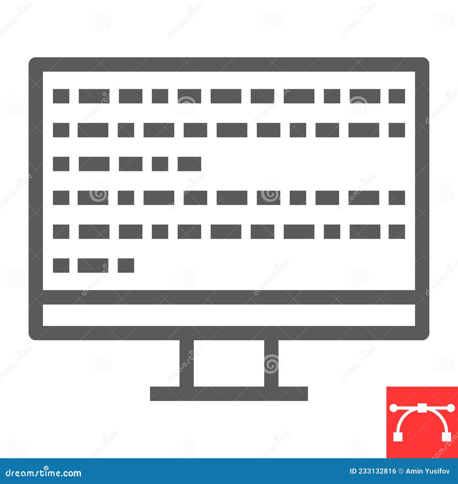 Programming line icon stock vector. Illustration of logo - 233132816