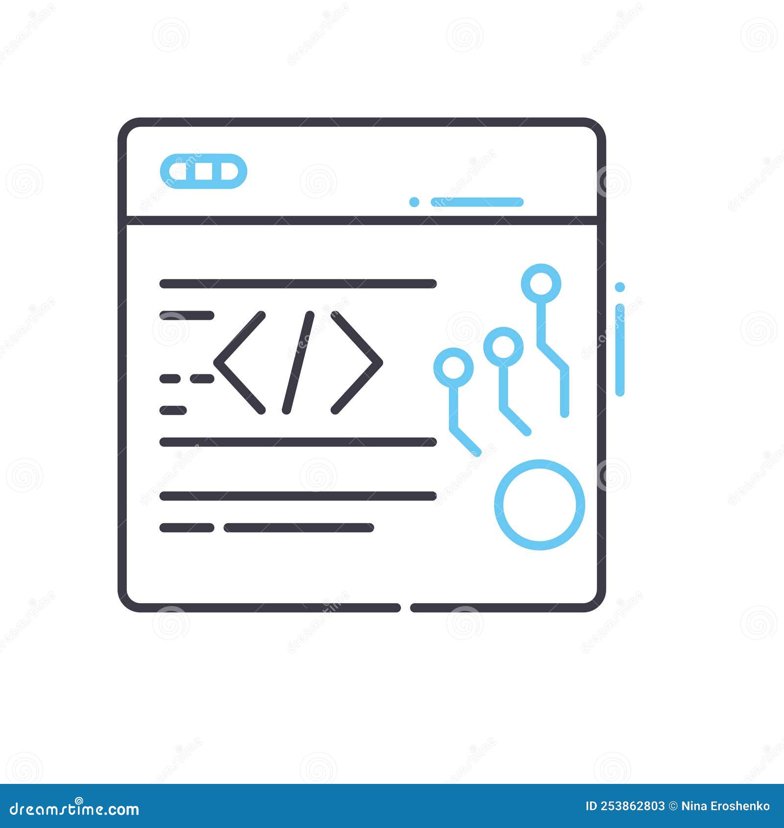 Programming Line Icon, Outline Symbol, Vector Illustration, Concept ... Programming Line Icon, Outline Symbol, Vector Illustration, Concept ...
