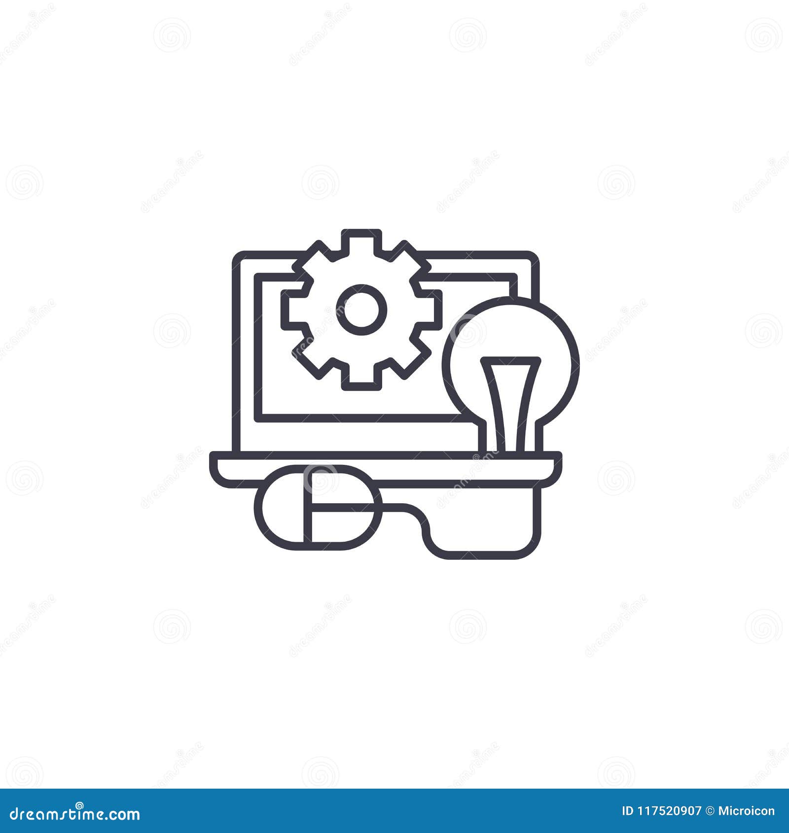 Programming Linear Icon Concept Programming Line Vector Sign Symbol