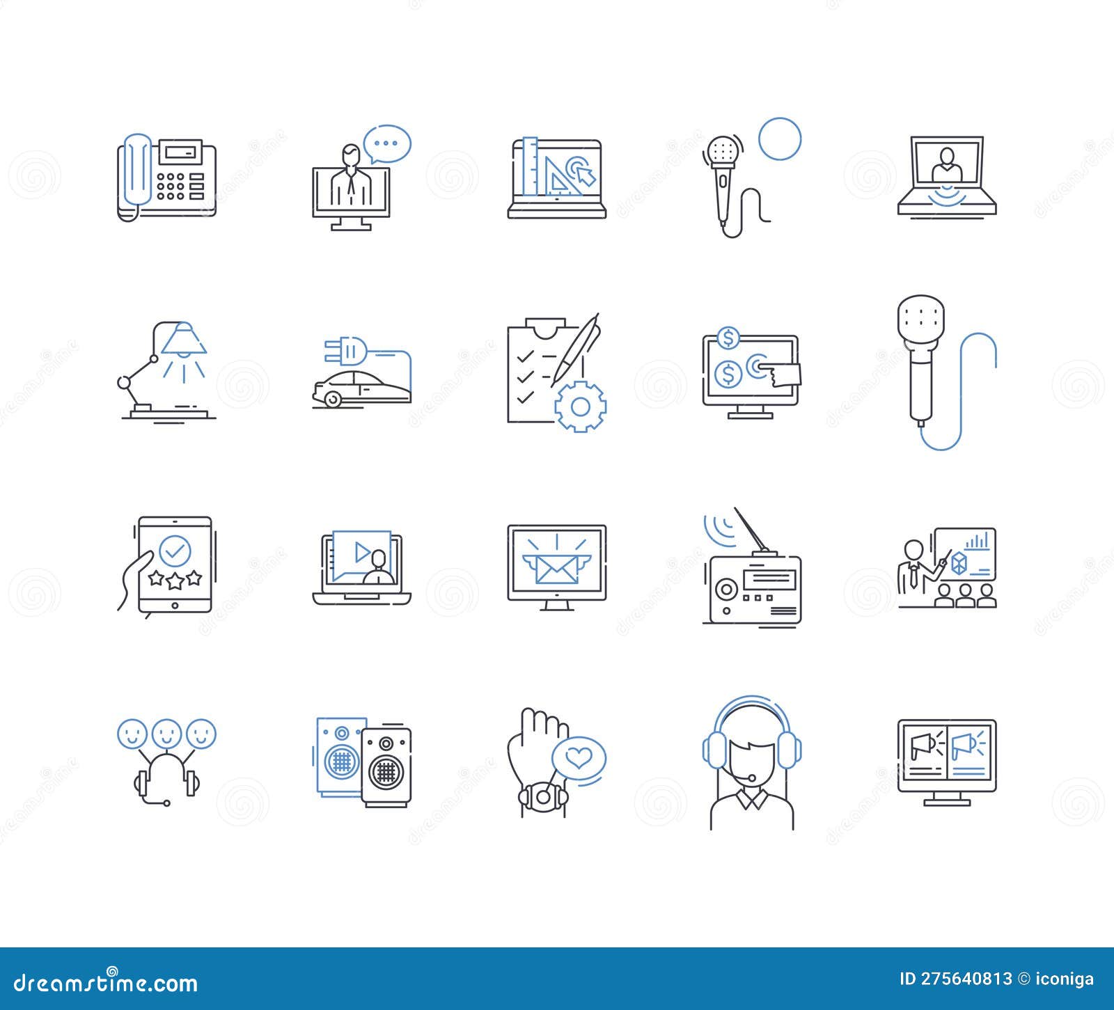 Programming Line Icons Collection Code Syntax Debugging Algorithm Logic Compilation