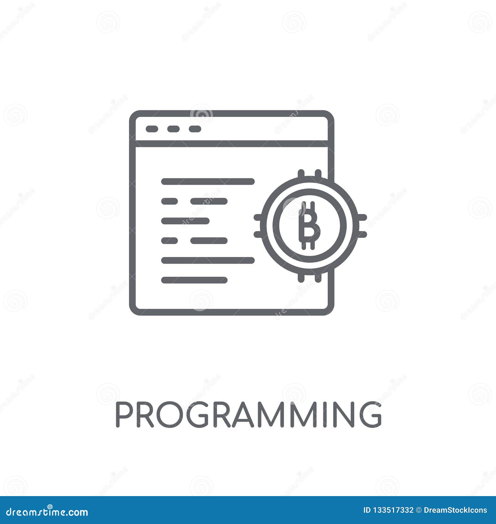 Programming Linear Icon. Modern Outline Programming Logo Concept Stock ...
