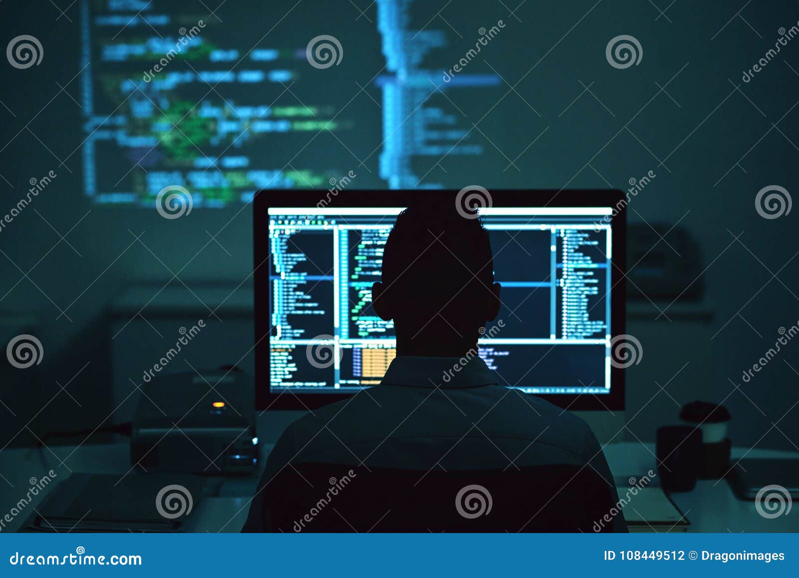 Programming man stock photo. Image of occupation, screen - 108449512