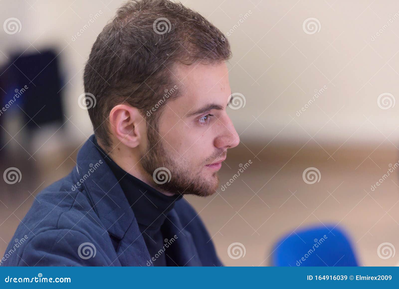 Programming. Man Working on Computer in it Office, Sitting at Desk ...