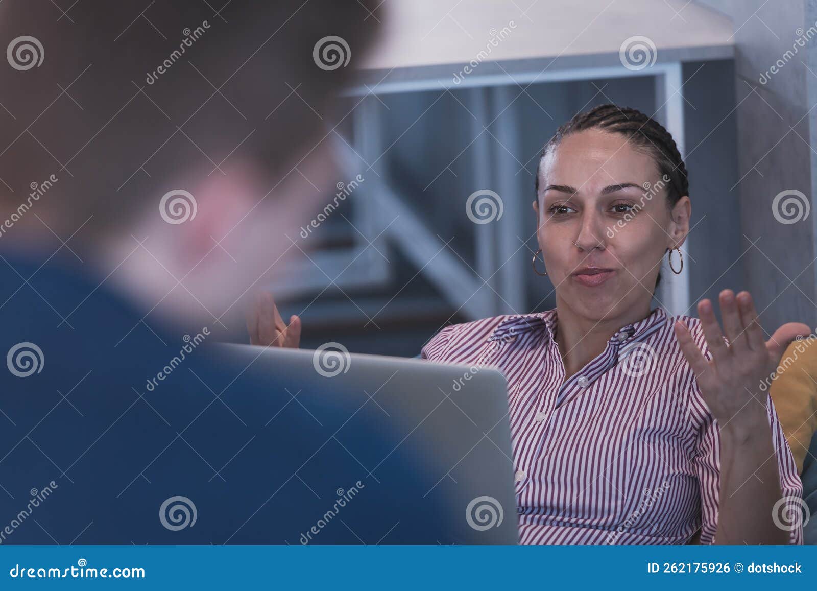 Programming Man Working On Computer In It Office Sitting At Desk