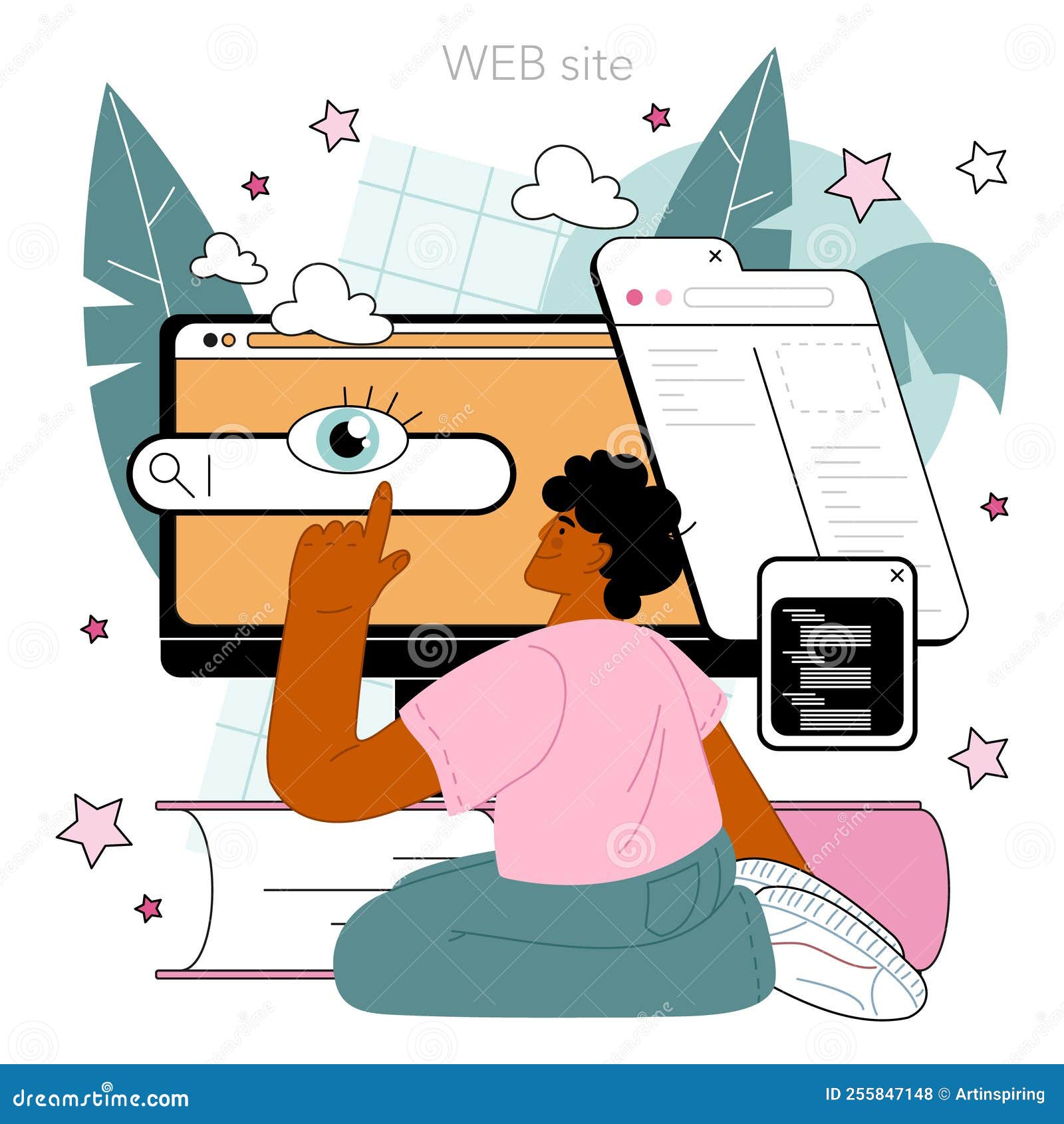 Programming Online Service Or Platform Coding Testing And Writing Vector Illustration