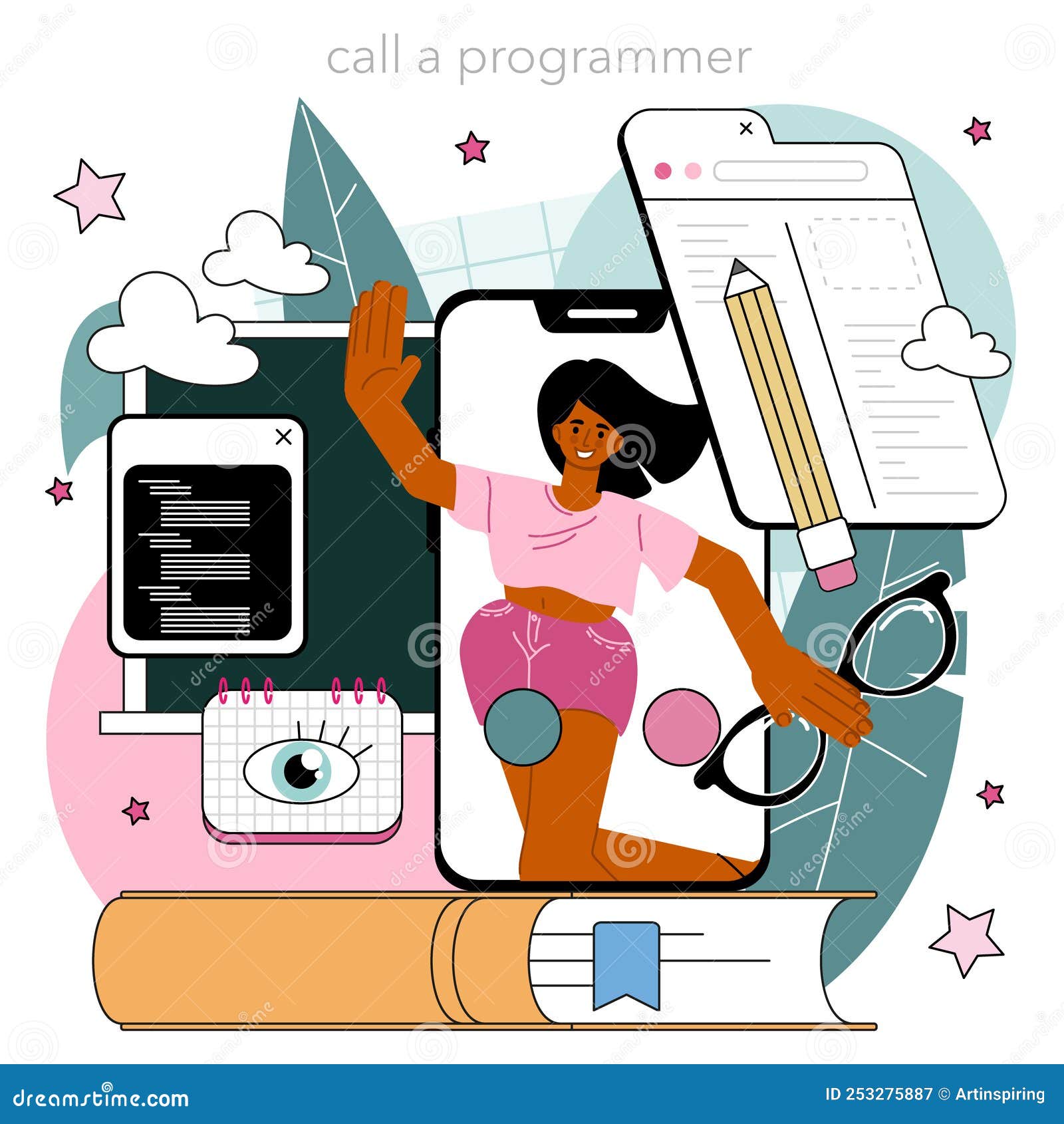 Web Programming Online Service Or Platform Coding Testing Cartoon Vector 9276
