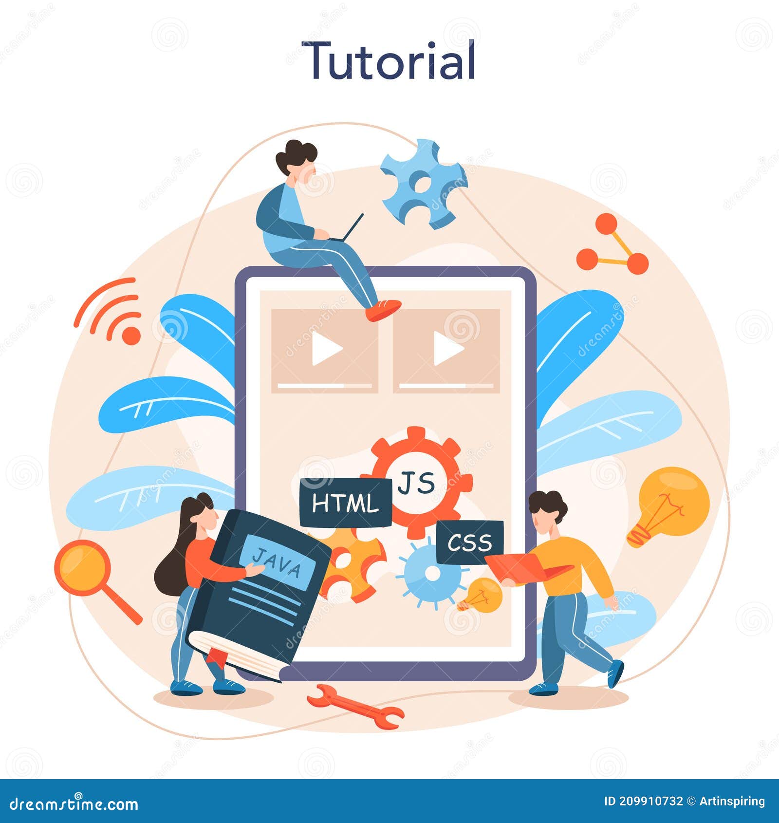 Programming Online Service Or Platform Idea Of Working Stock Vector Illustration Of Program