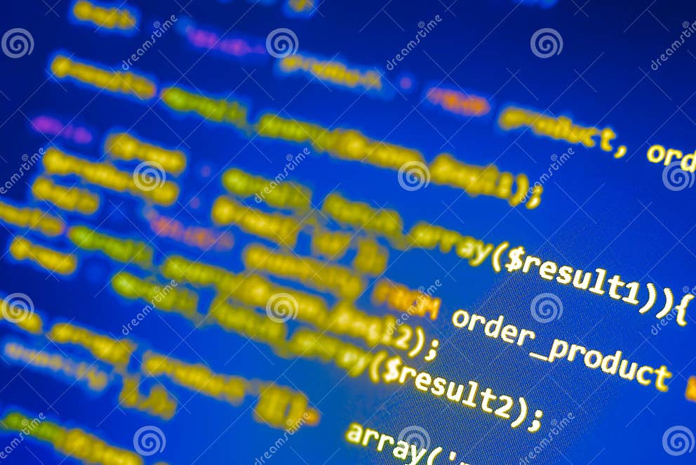 Programming Php On Laptop Computer Screen Web And Backend Software 7313