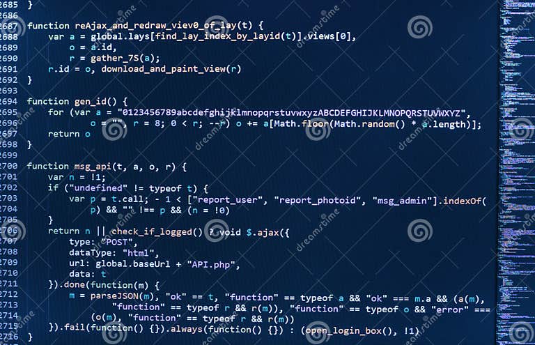 Programming Preventing Hacks in Internet Security. Stock Image - Image ...