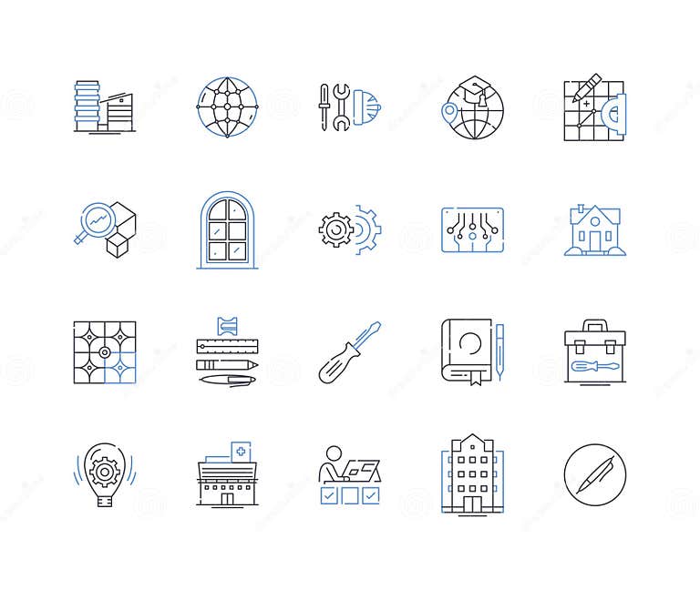Programming Principles Line Icons Collection Abstraction Algorithm Bug Code Compiler 4293