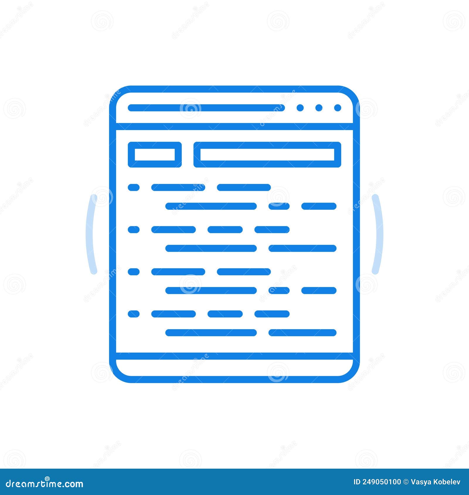Programming Process Vector Line Icon. Website Development Process and ...