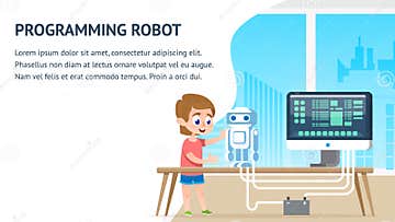 Programming Robot Education. Math Computer Science Stock Vector ...