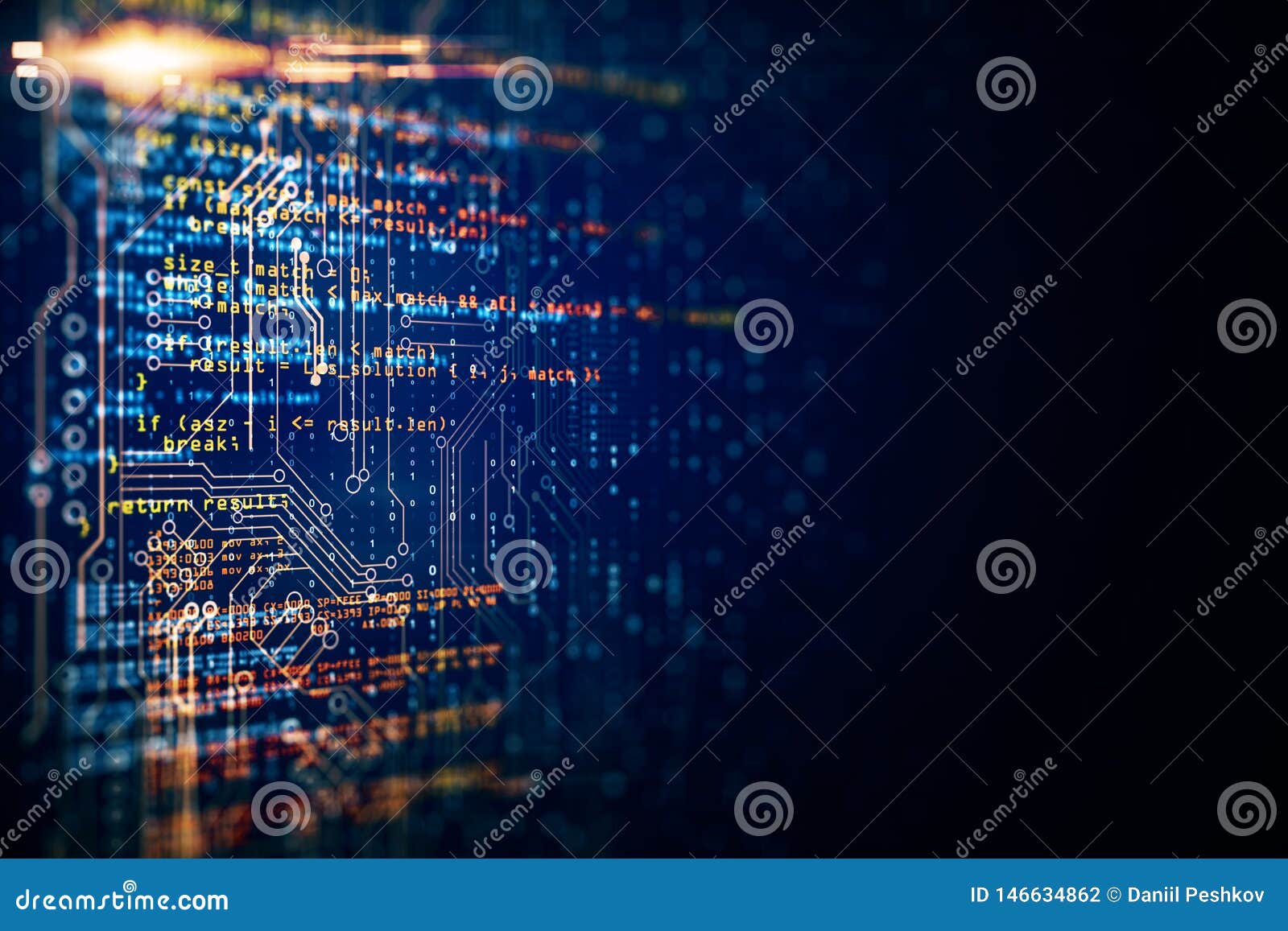 Programming and Science Concept Stock Photo - Image of glowing ...