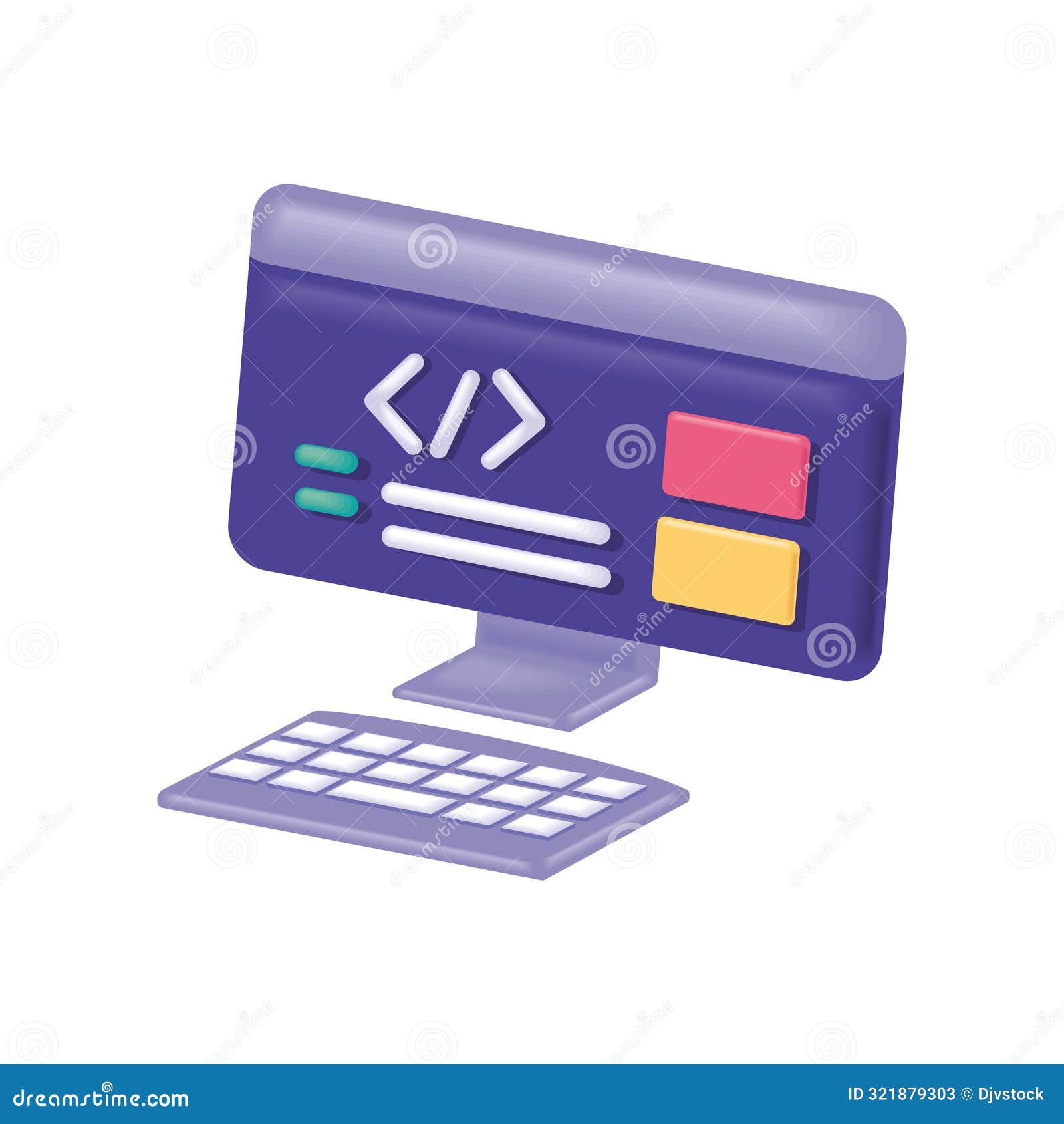 Programming Screen Code on Computer Stock Vector - Illustration of ...