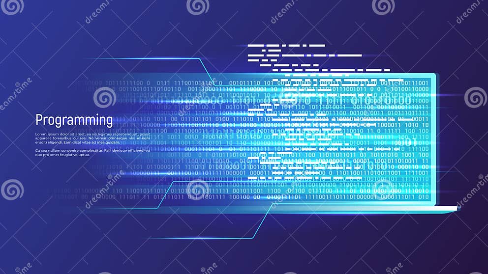 Programming, Software Development, Coding Concept. Vector Illust Stock ...