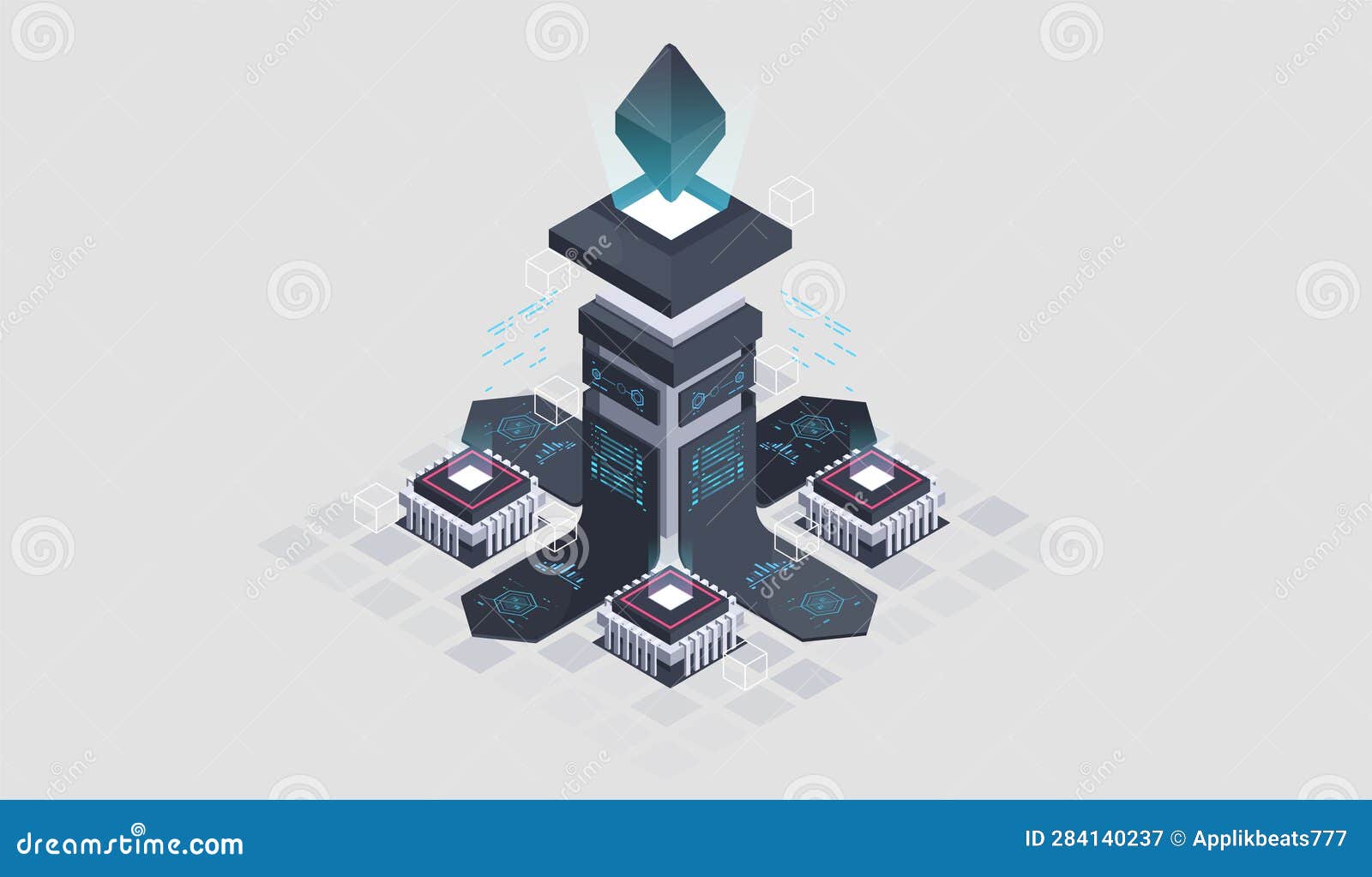 Programming and Software Development Isometric Illustration. Artificial Intelligence Automated ...