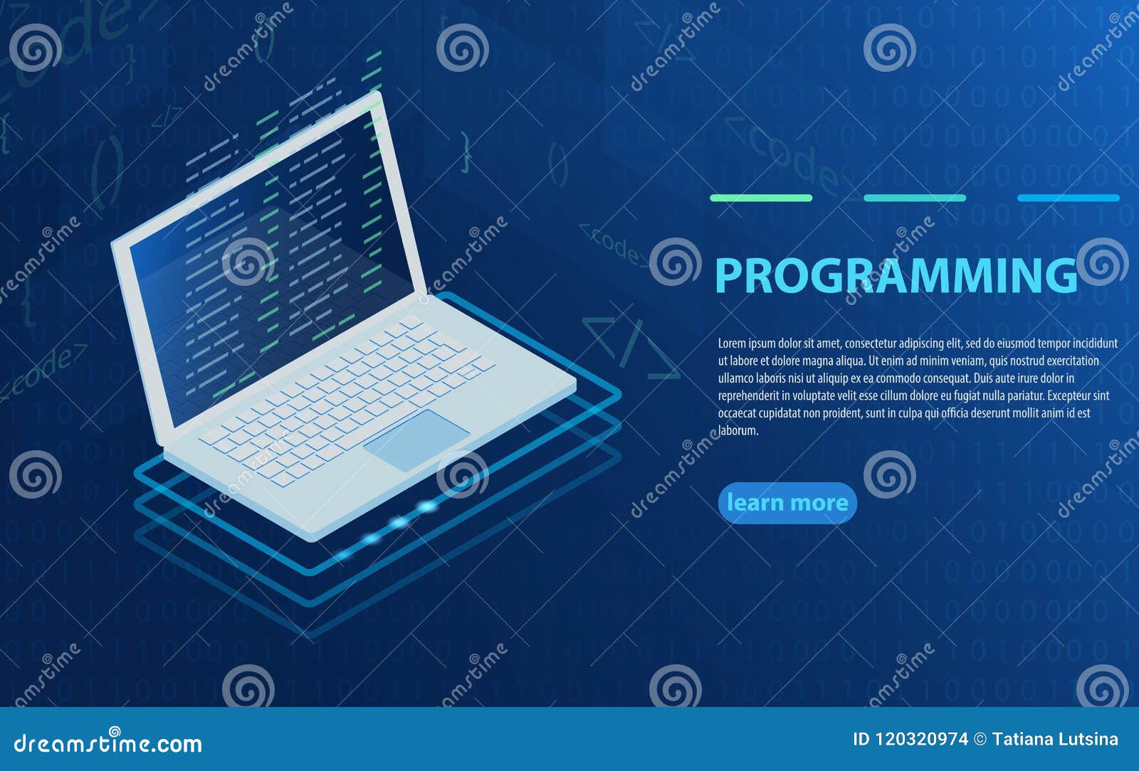 Programming and Software Development, Program Code on Laptop Screen, Big Data Processing ...