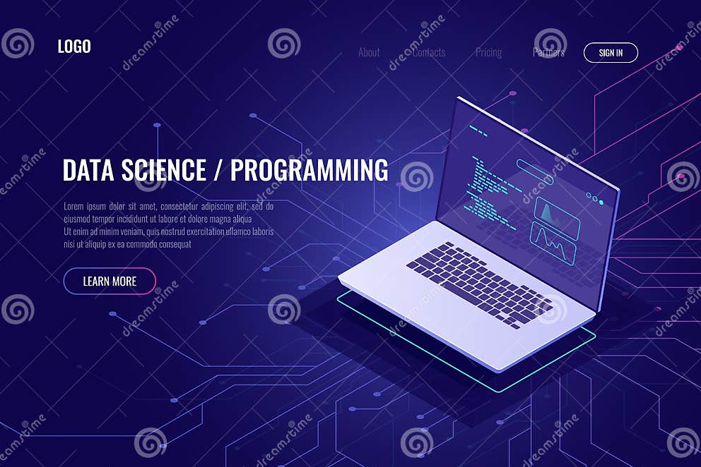 Programming and Software Development Web Page Banner Isometric Icon ...
