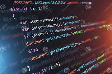 Programming Source Code Abstract Background Stock Illustration ...