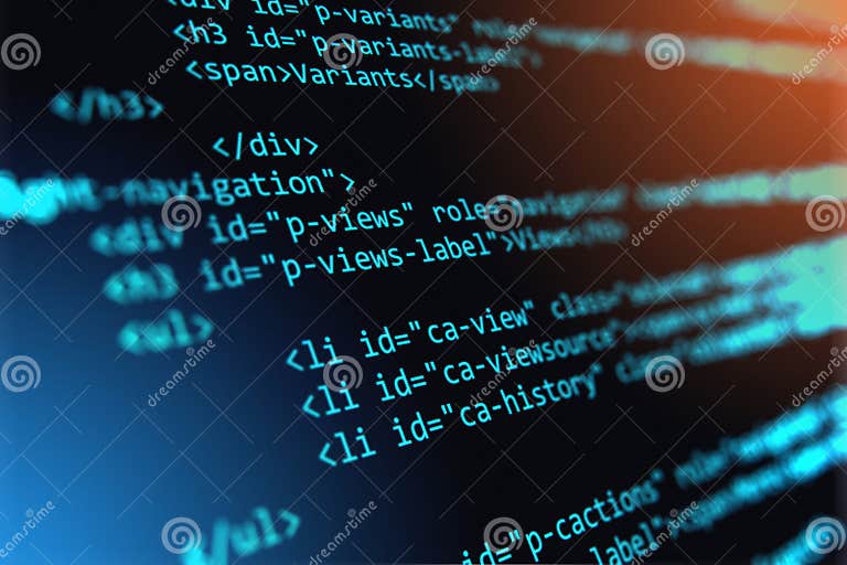 Programming Source Code Abstract Background Stock Image Image Of