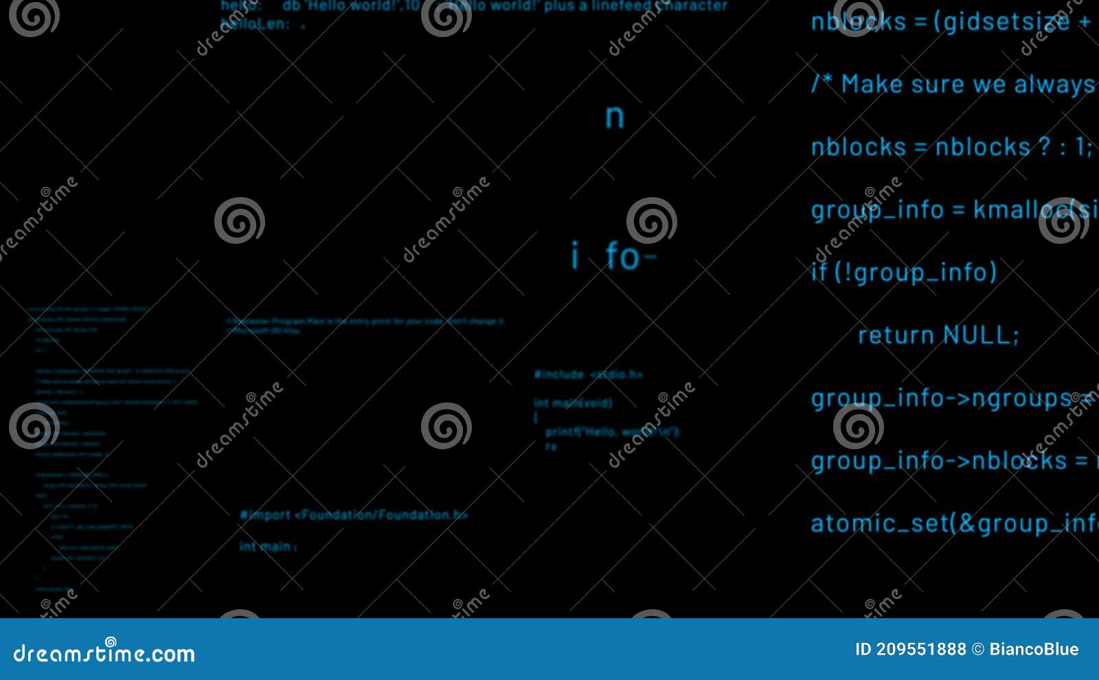 Programming Source Code Abstract Background Stock Footage - Video of ...