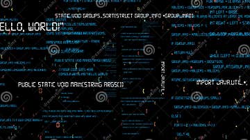 Programming Source Code Abstract Background Stock Illustration ...