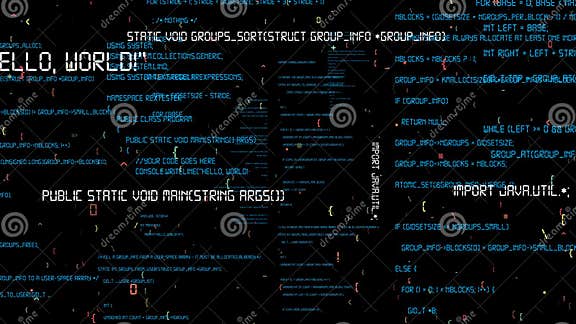 Programming Source Code Abstract Background Stock Illustration 