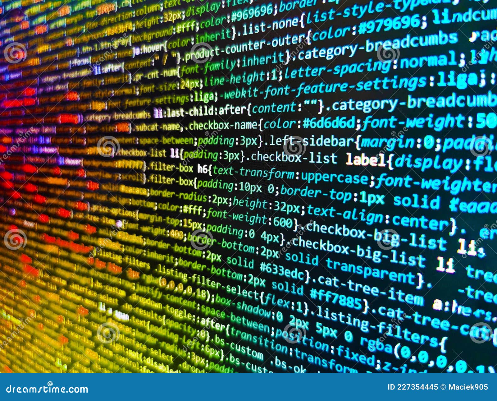 Programming Source Code Abstract Screen Of Software Developer Programming Code Abstract