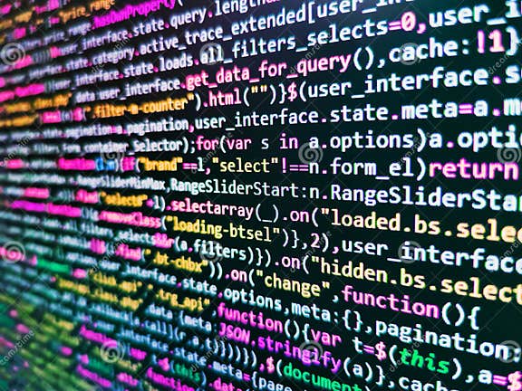Programming Source Code Abstract Screen Of Software Developer Database Bits Access Stream