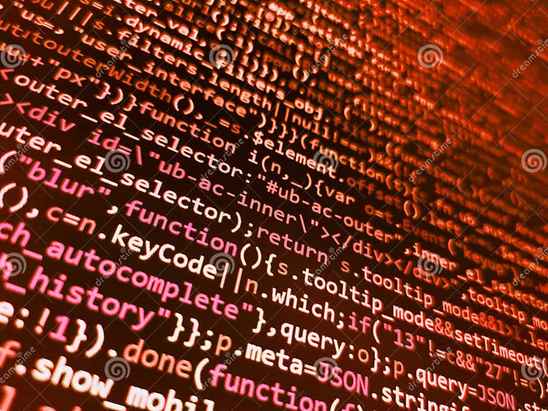 Programming Source Code Abstract Screen of Software Developer ...