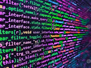 Programming Source Code Abstract Screen of Software Developer ...