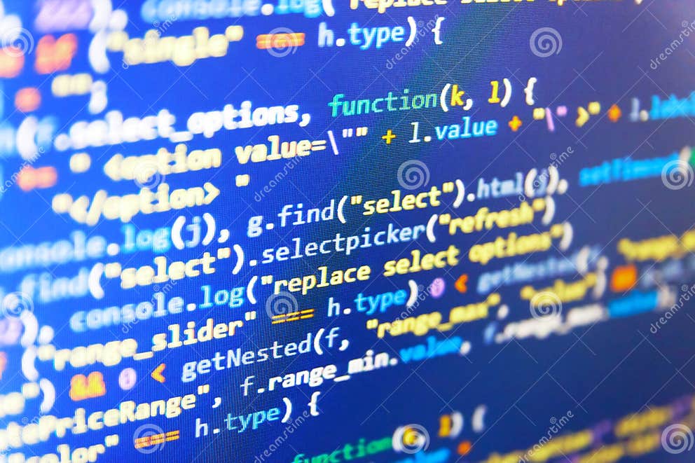 Programming Source Code HTML for Website Development. it Business ...