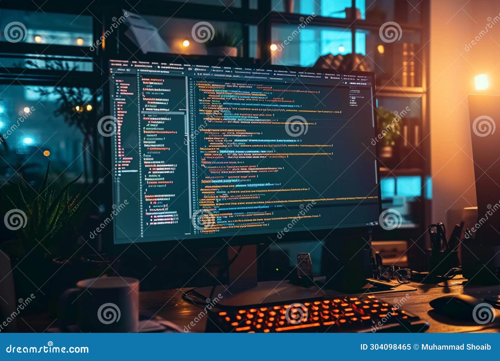 Programming Synergy Analysts Write Code, Shaping Digital Programs for Learning Stock ...