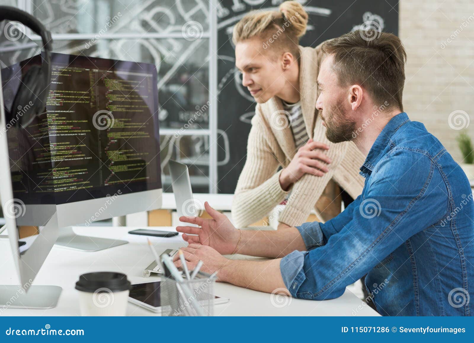 Programming Team Working on New Software Stock Photo - Image of ...
