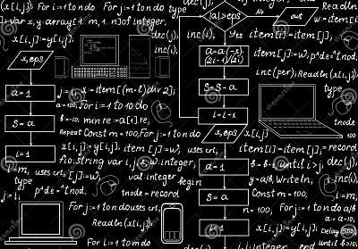 Programming Technical Seamless Pattern with Programming Code, Program ...