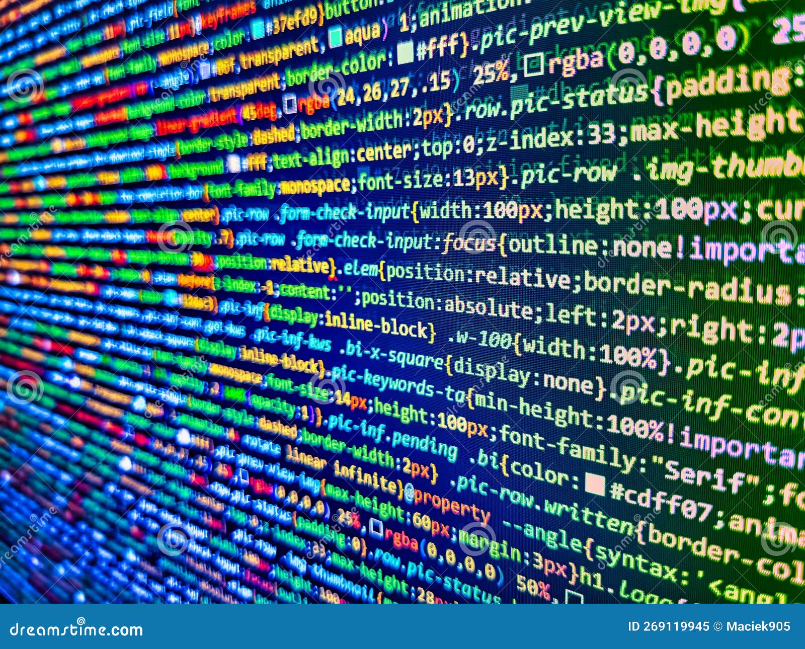 Programming Text on Dark Screen. Web Development Code: CSS/less Styles ... Programming Text on Dark Screen. Web Development Code: CSS/less Styles ...