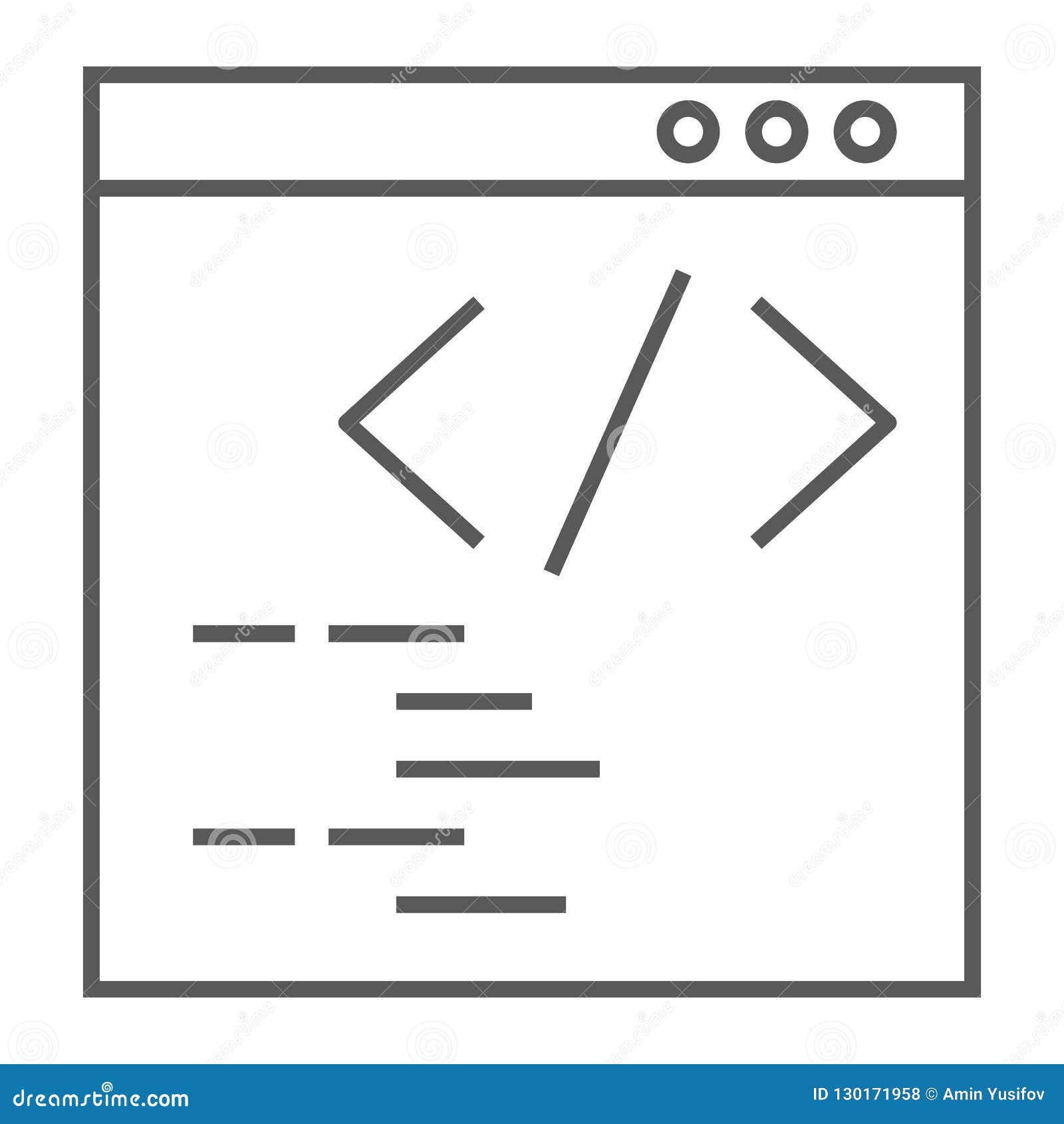 Programming Thin Line Icons Set Coding Algorithm Porting