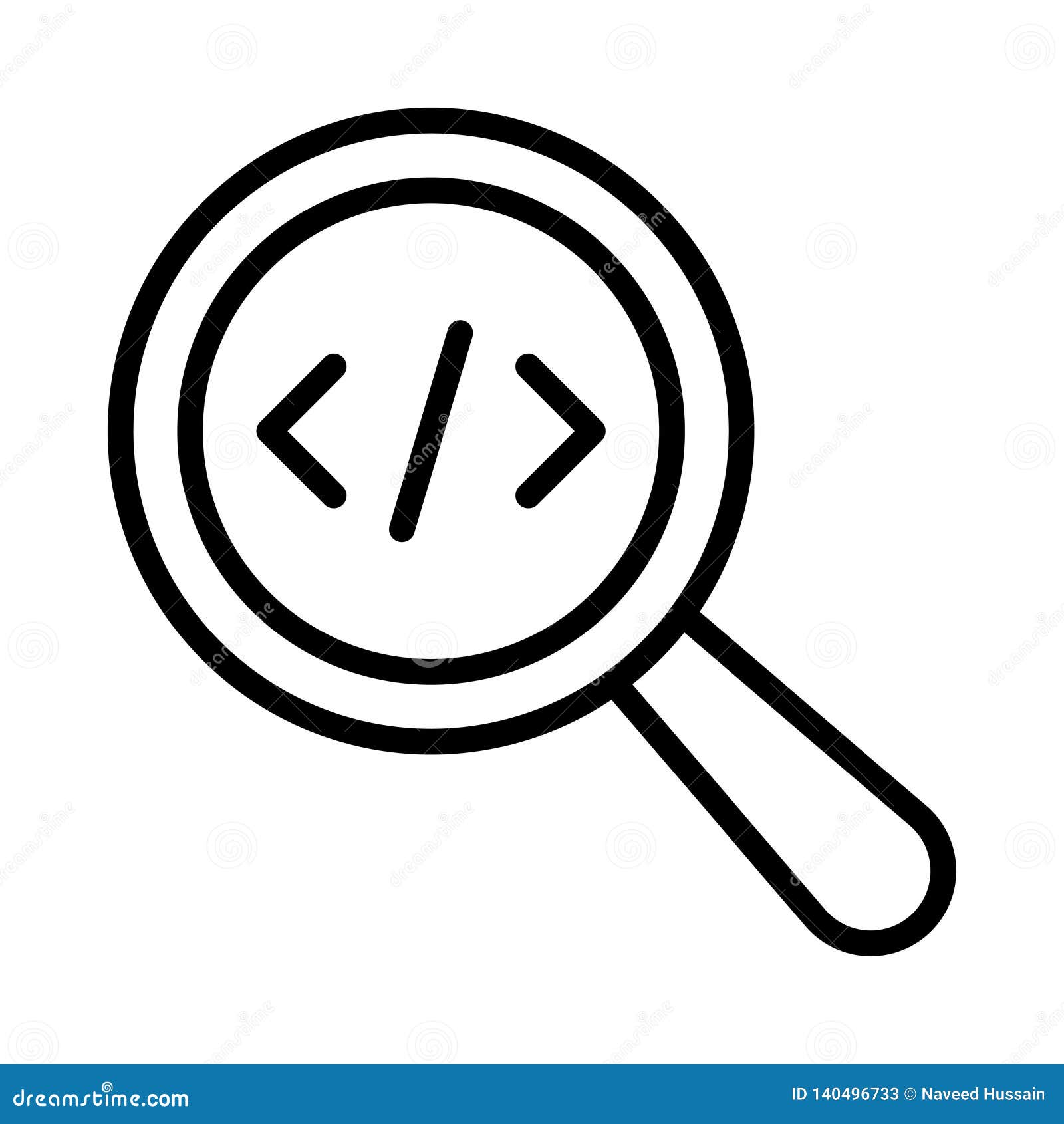 Programming Thin Line Vector Icon Stock Vector - Illustration of glass ...