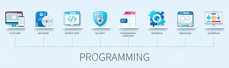 Programming Vector Infographic in 3D Style Stock Illustration ...