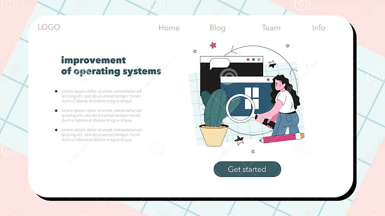 Programming Web Banner Or Landing Page Idea Of Coding Testing Stock 7939