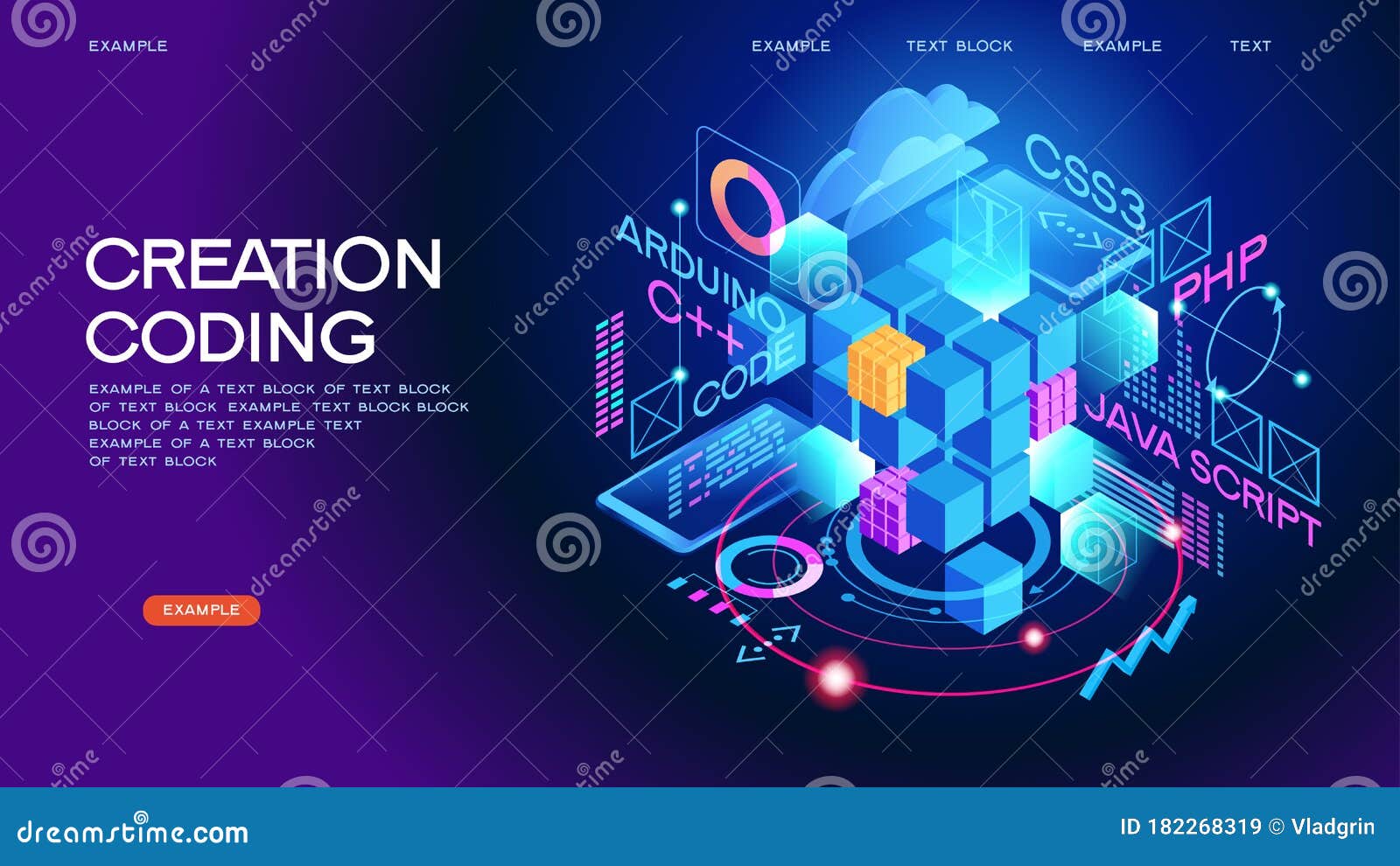 Programming web banner editorial stock image. Illustration of develop ...