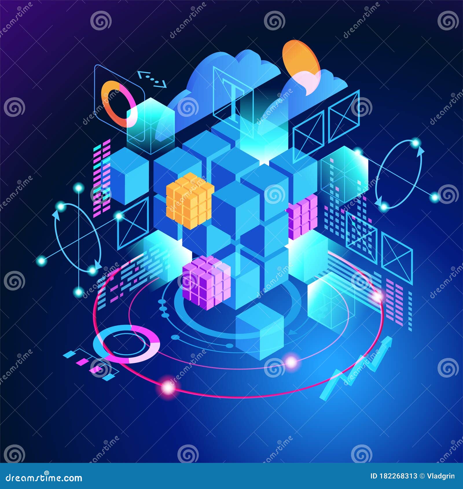 Programming web banner stock vector. Illustration of data - 182268313