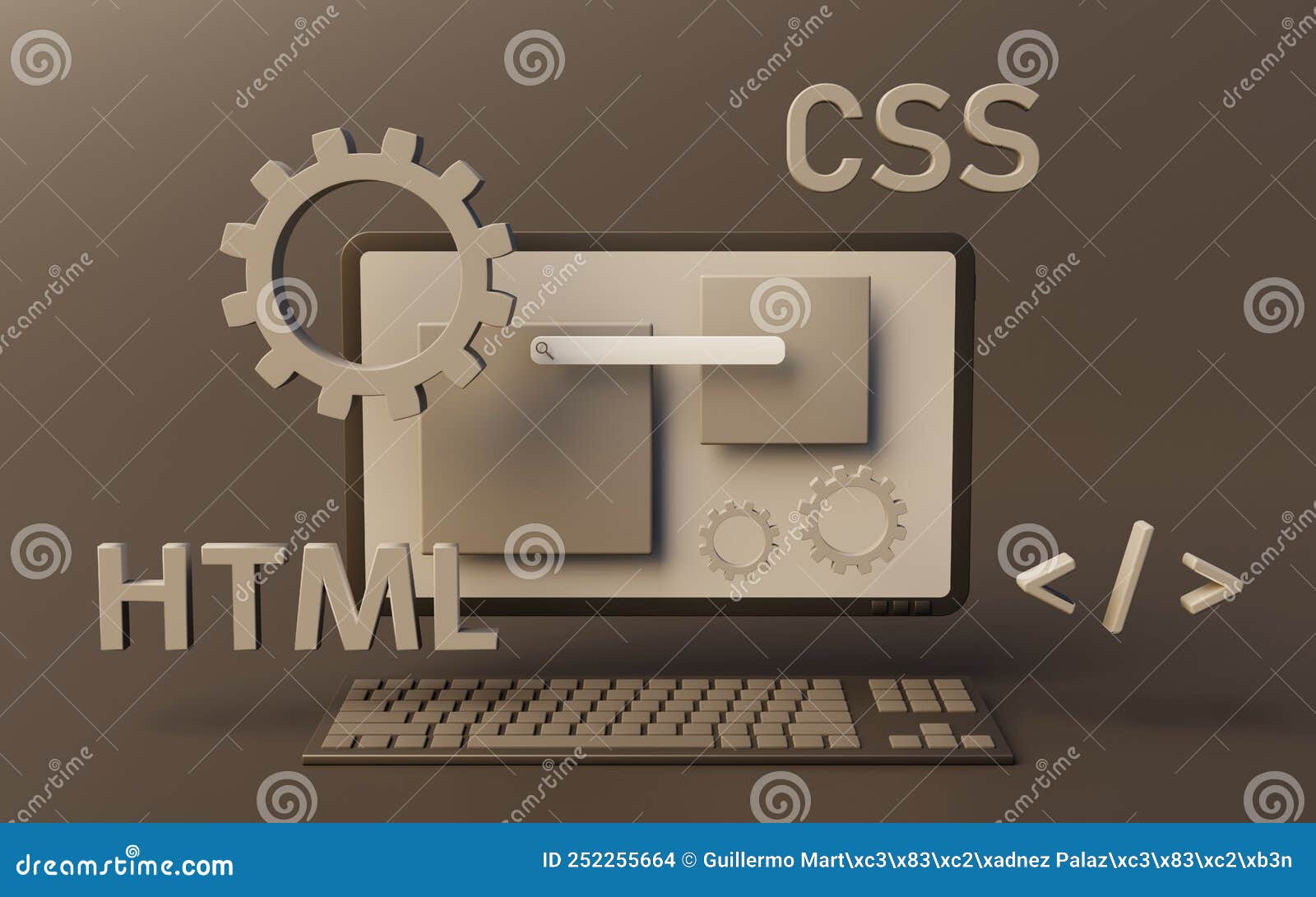 Programming Web Pages with Html and Css Code on a Desktop Computer ...