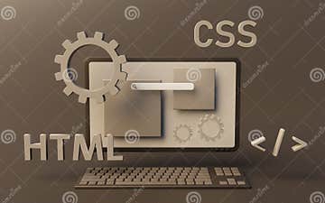 Programming Web Pages with Html and Css Code on a Desktop Computer ...