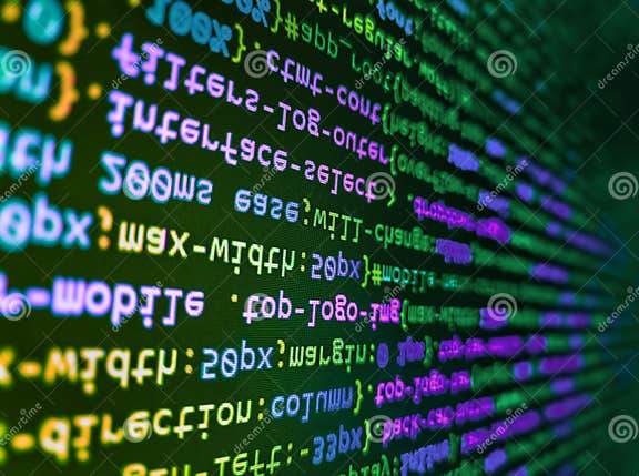 Programming Webdesign Html Printed Code Lots Of Digits On The Computer Screen Python 